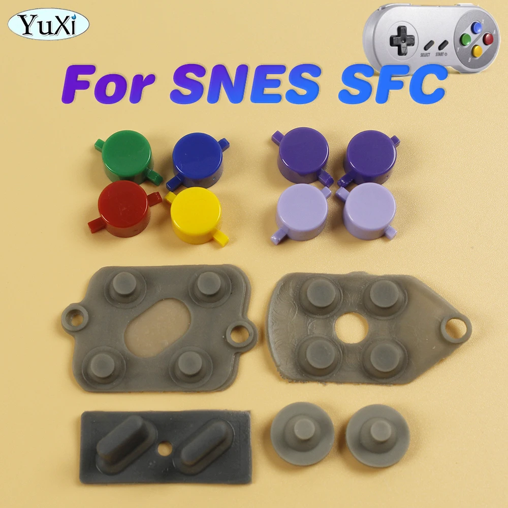 1Set-For-SNES-ABXY-Buttons-Conductive-Rubber-Pad-Set-For-Nintend-Super ...