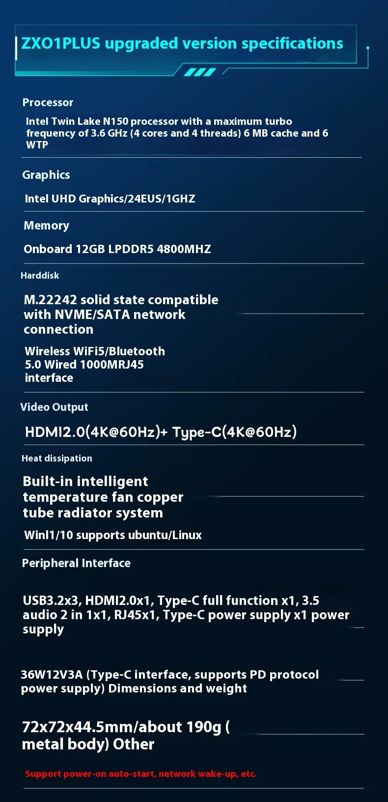 SZBOX ZX01 PLUS Мини-ПК Intel N150 | AliExpress