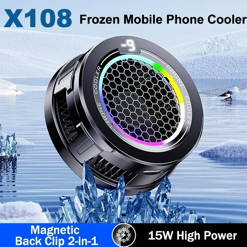 X108 15W Mobile Phone Cooler Semiconductor Cooling Fan Radiator for ...