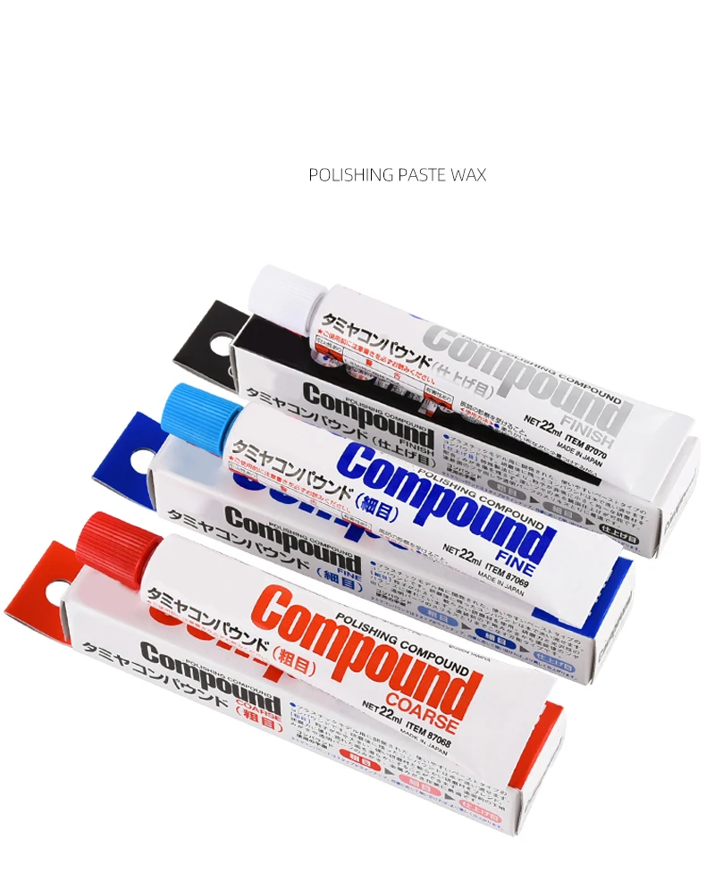 Tamiya Polishing Compound Coarse/Fine/Finish Grind Paste 87068/87069 ...