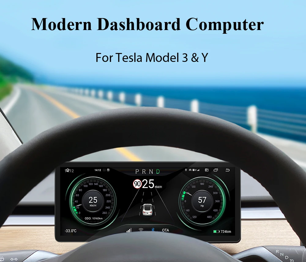 New-Android12-10-25-LCD-for-Tesla-Model-3-display-Dashboard-wireless ...