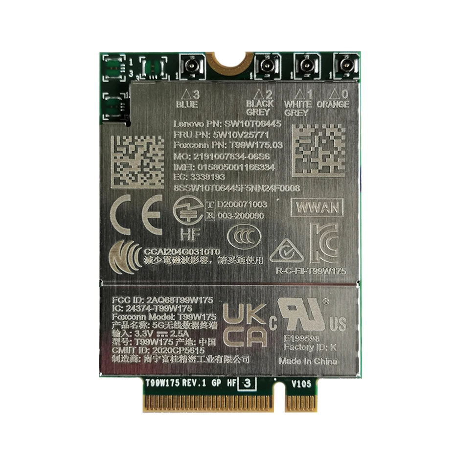 T99W175-5G-module-5W10V25771-Qualcomm-snapdragon-X55-for-Thinkpad-X1 ...