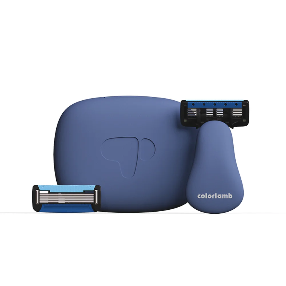 Colorlamb Portable Manual Men's Razor Set Shells Shape Storage Box ...