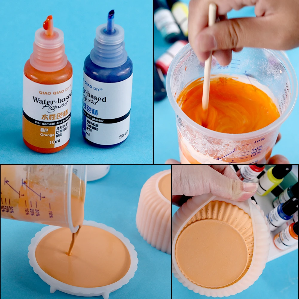 Multi-Color Plaster Paint 10ml DIY Bottle Colorful Graffiti Stone Dye ...