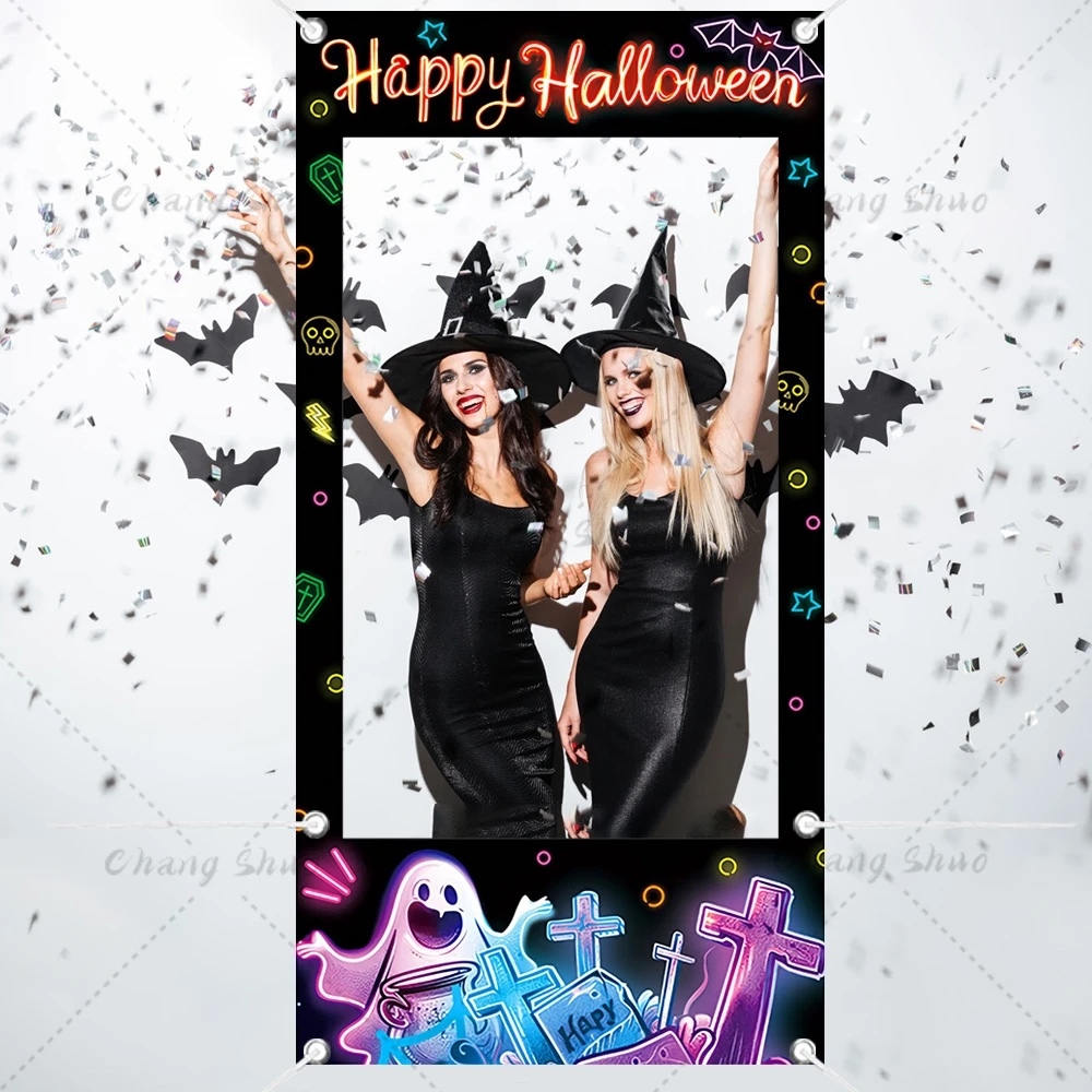 Halloween-Party-Photo-Booth-Props-Frame-Family-Children-s-Birthday ...