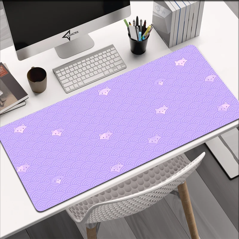 Roxo-gato-gaming-mousepads-onda-japonesa-mousepad-grande-tapete-de ...