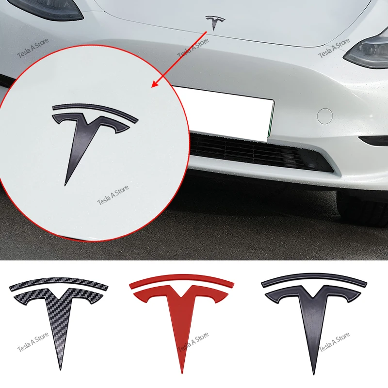 1-PC-Replacement-Front-Label-Trunk-Label-for-Tesla-Model-3-Mode-Y-Logo ...