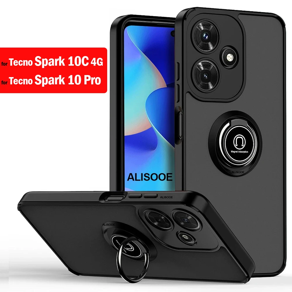 Funda-for-Tecno-Spark-10-Pro-10C-Case-Magnetic-Ring-Stand-Capa-Cover ...