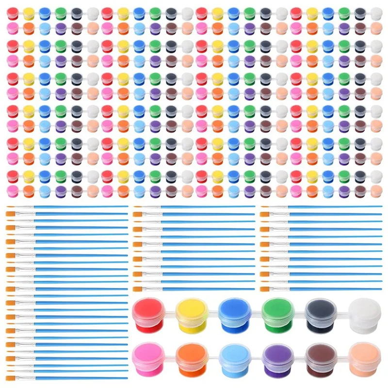 336-Pcs-Mini-Acrylic-Paint-Set-24-Set-12-Colors-Acrylic-Paint-Strips ...