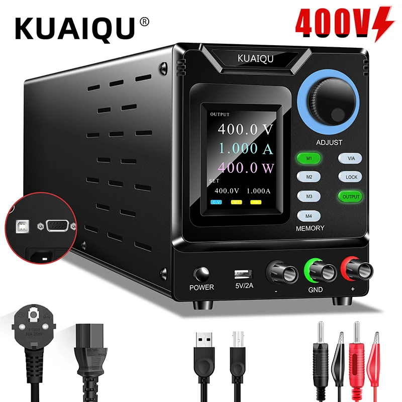 KUAIQU 400V 1A 400W USB/RS232 Large Voltage Programmable Voltage ...