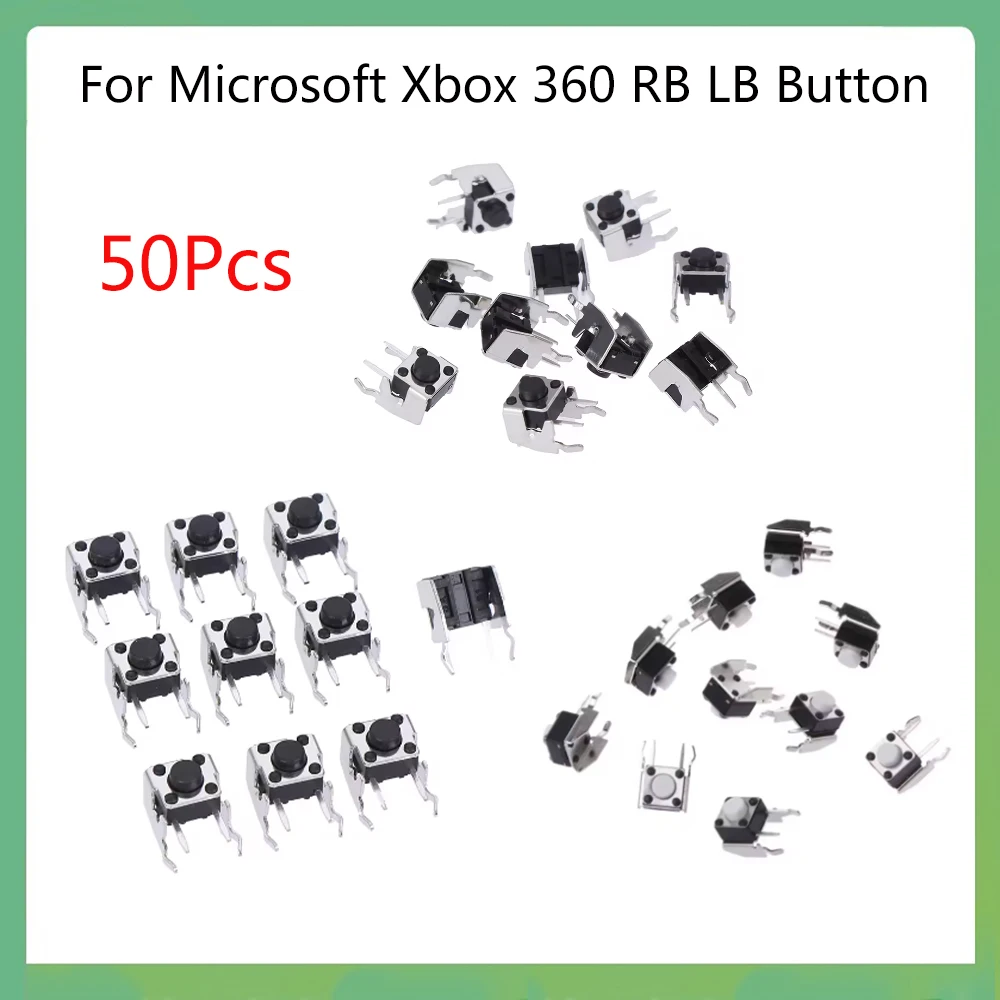50 peças para xbox 360 rb lb botão interruptor reparação substituição ...