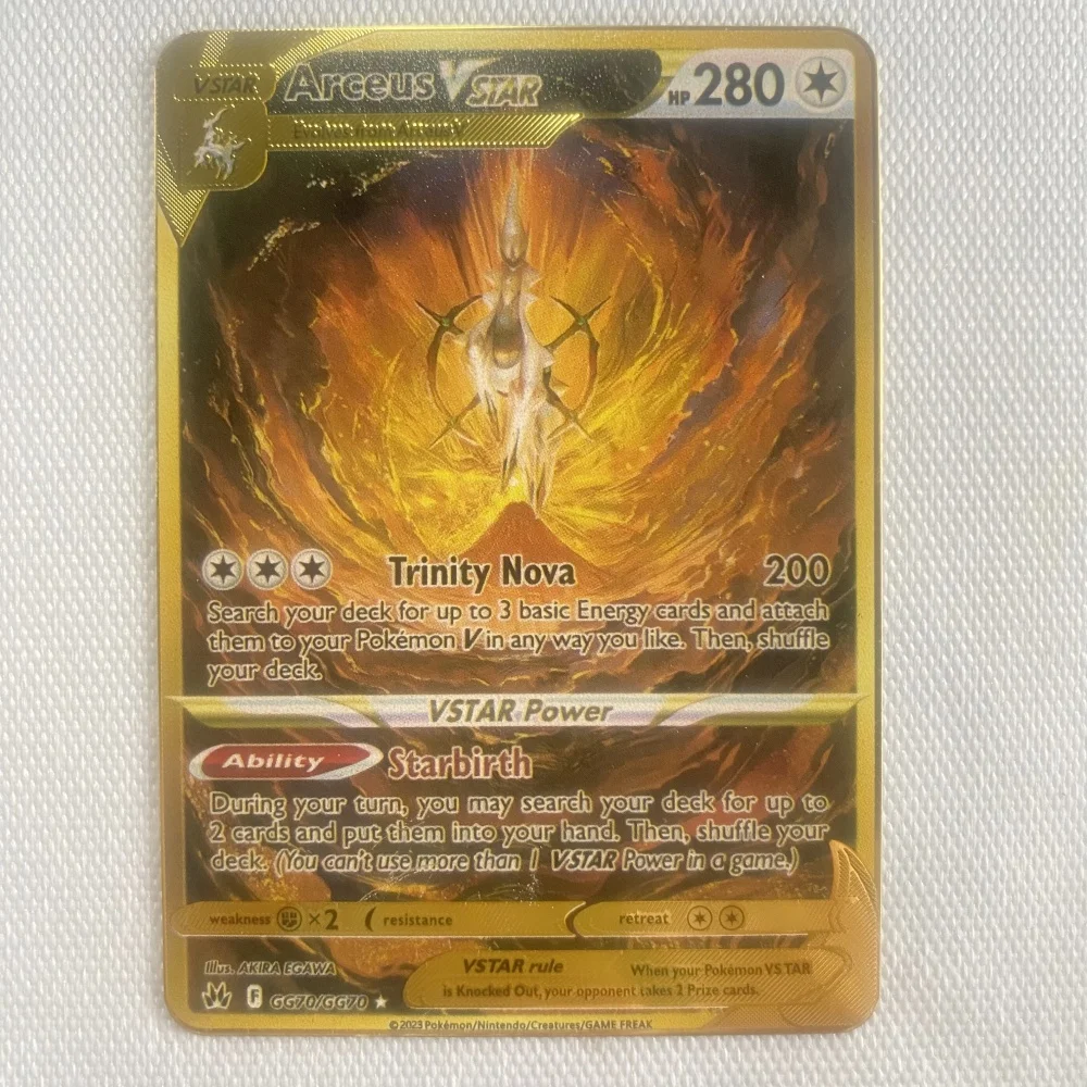 22 Style NEW Cards Gold Metal Cards English Hard Iron Cards Mewtwo ...