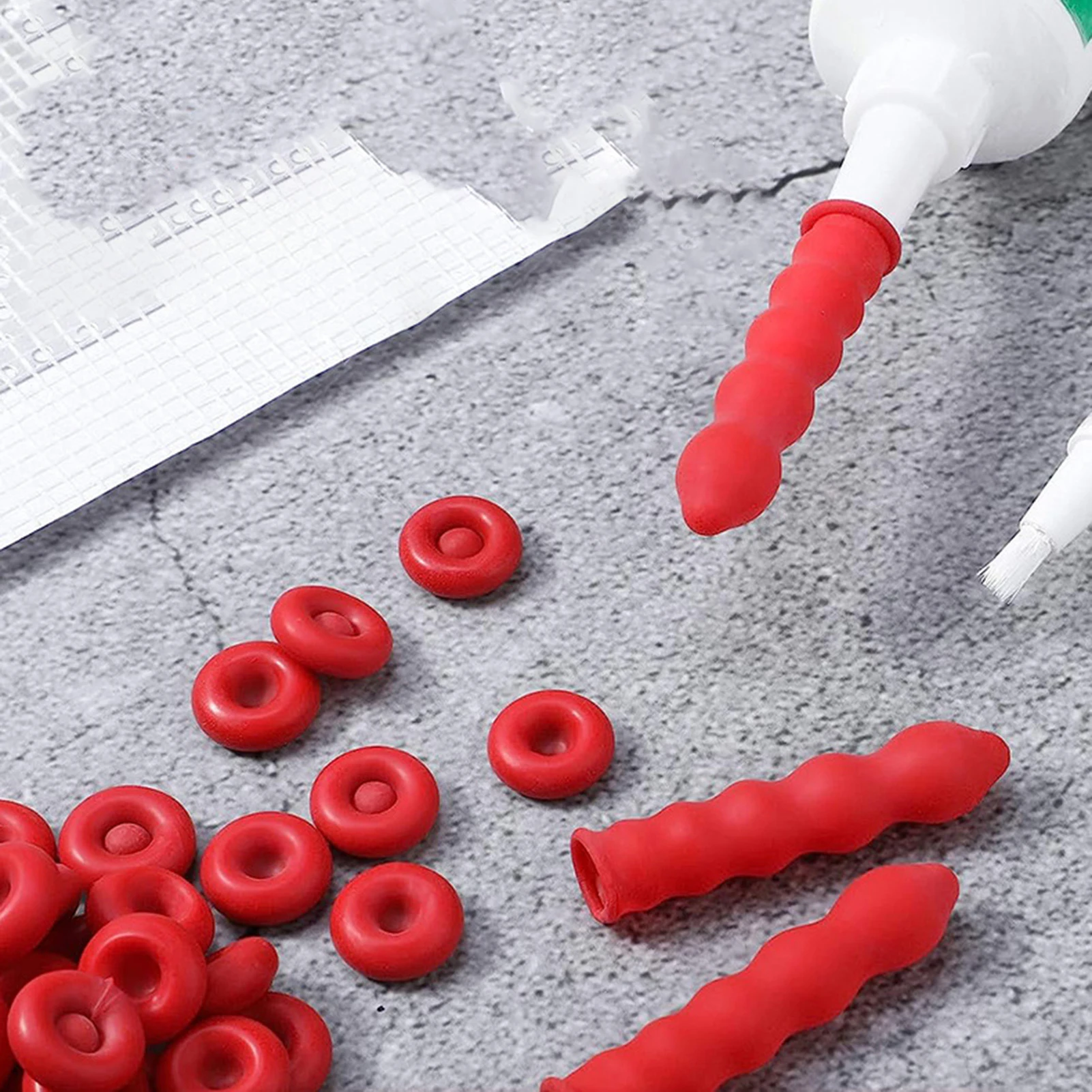 Caulking-Tube-Caps-Sealer-Glass-Covered-Latex-Material-Head-Covers-for ...