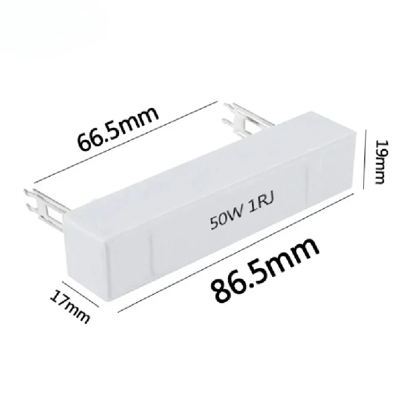 50W Ceramic Cement High Power Resistor 0.1~1K 0.2 0.22R 0.5 1 1.5 2 2.5 ...