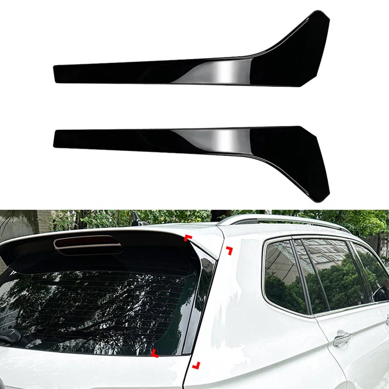 Pair-Car-Rear-Window-Side-Spoiler-Splitter-Glossy-Black-Left-Right-For ...