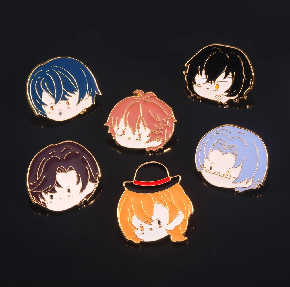 Anime Bungo Stray Dogs Pins Cartoon Dazai Osamu Enamel Badge Brooch ...