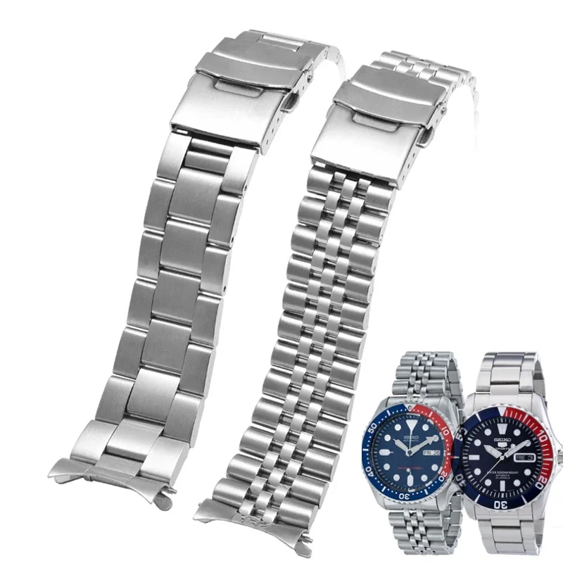 Stainless-Steel-Watch-Band-for-Seiko-SKX007-Scuba-SKX009-Double-Safe ...