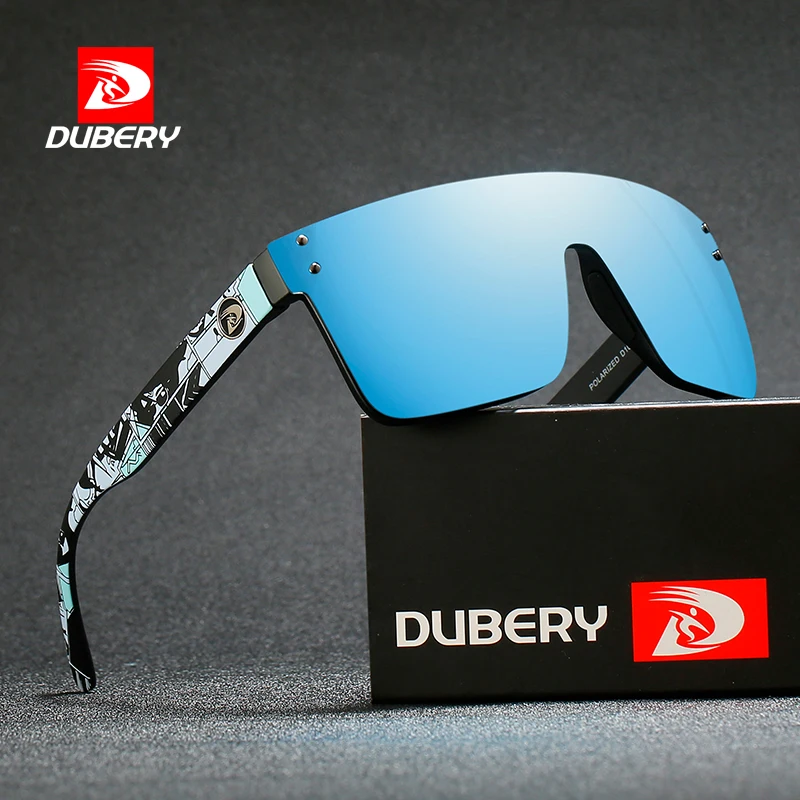 DUBERY Polarized Sunglasses One Piece Lens Men Oversized Sunglasses ...