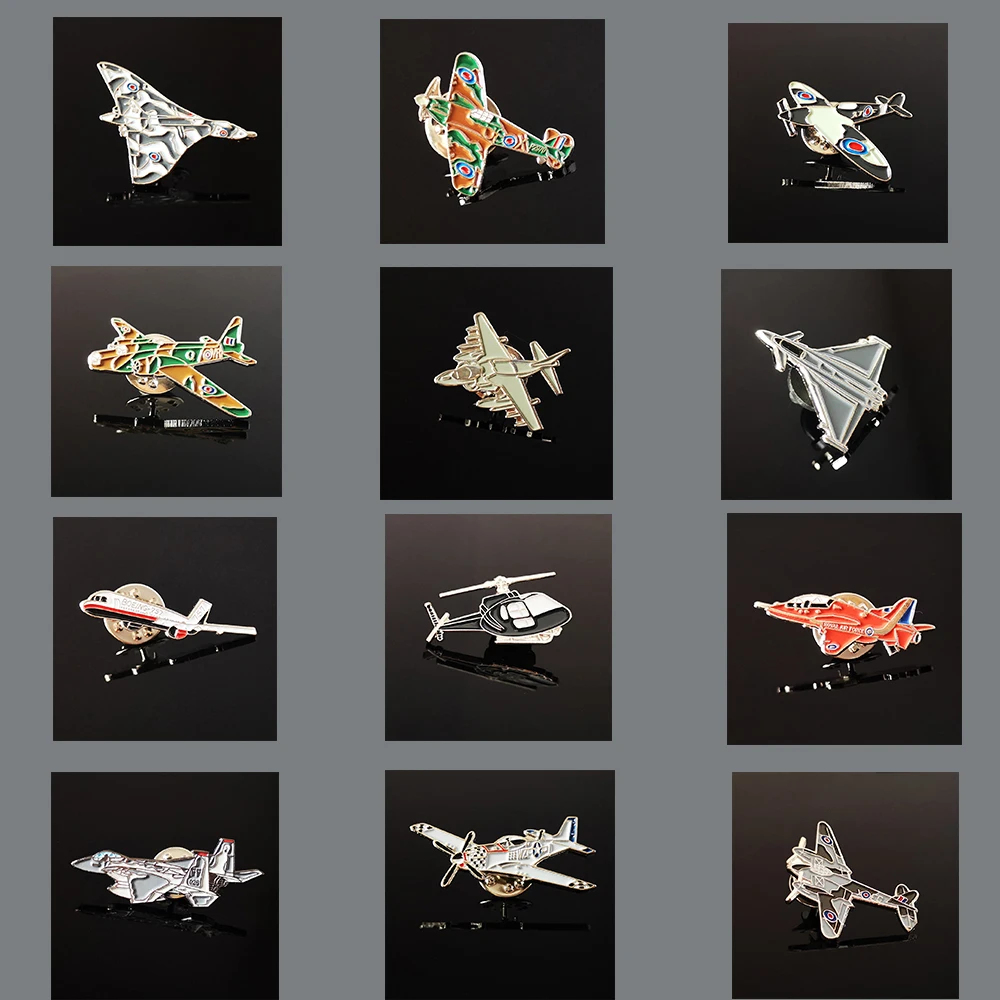 Airplane-Lapel-Pins-Battleplane-Bomber-Metal-Personality-Badge-Vintage ...