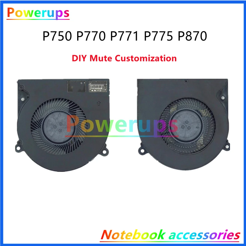 DIY Customization Mute/High-Air CPU/GPU Cooler Fan For Clevo P750 P771 ...
