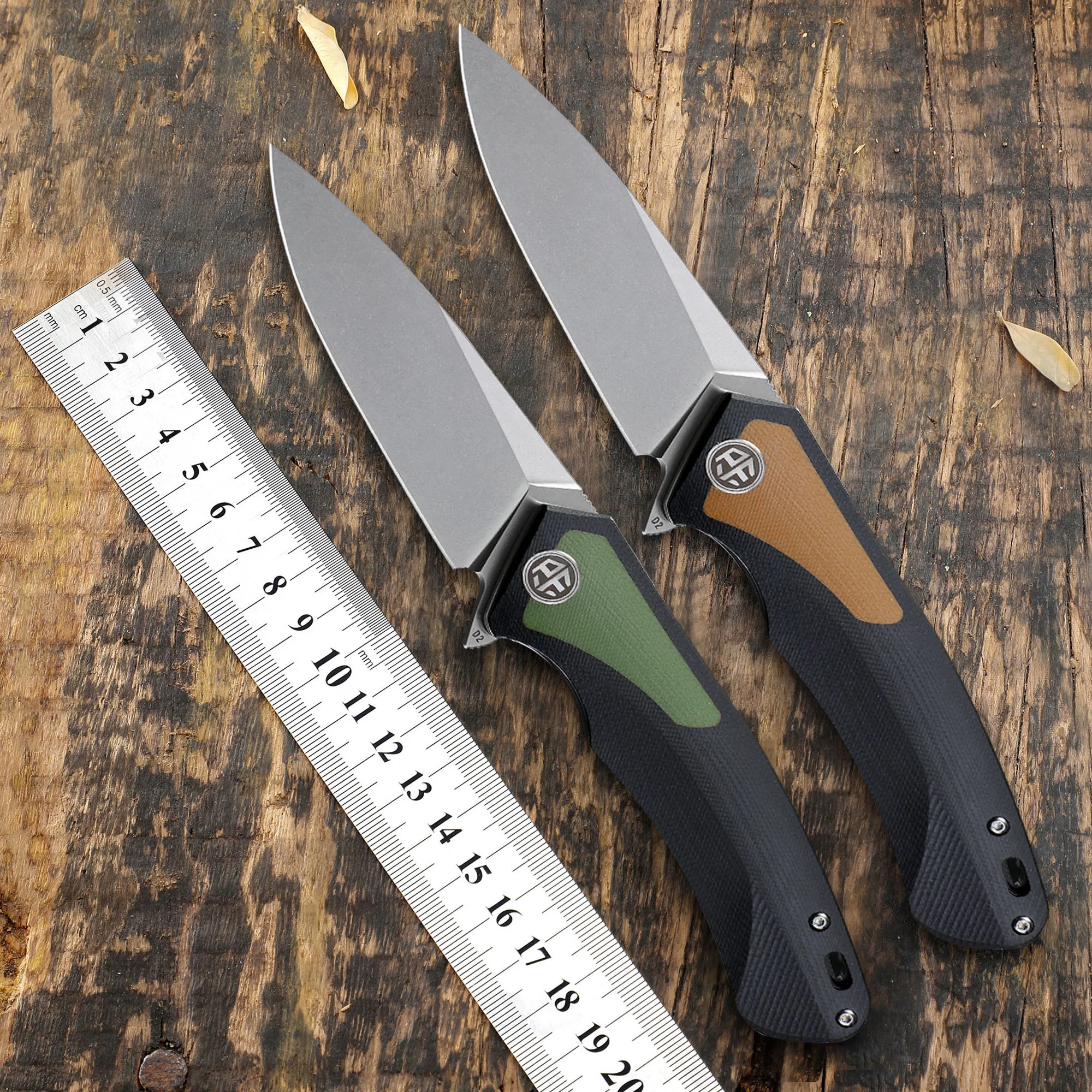 PF838 Petrified fish D2 steel folding knives outdoor pocket knife G10 ...