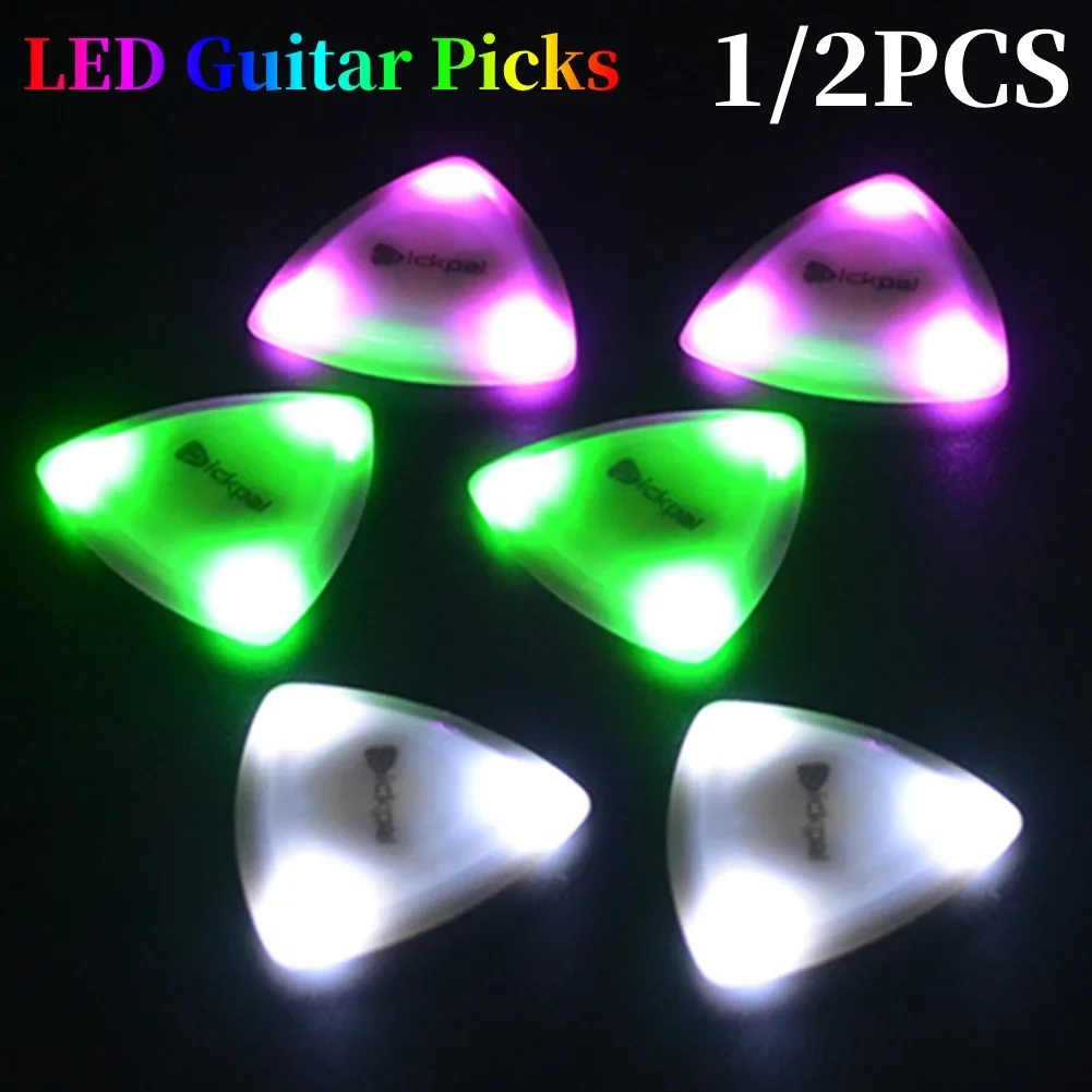 1-2Pcs-LED-Guitar-Picks-Medium-Picks-Plastic-With-High-sensitivity ...