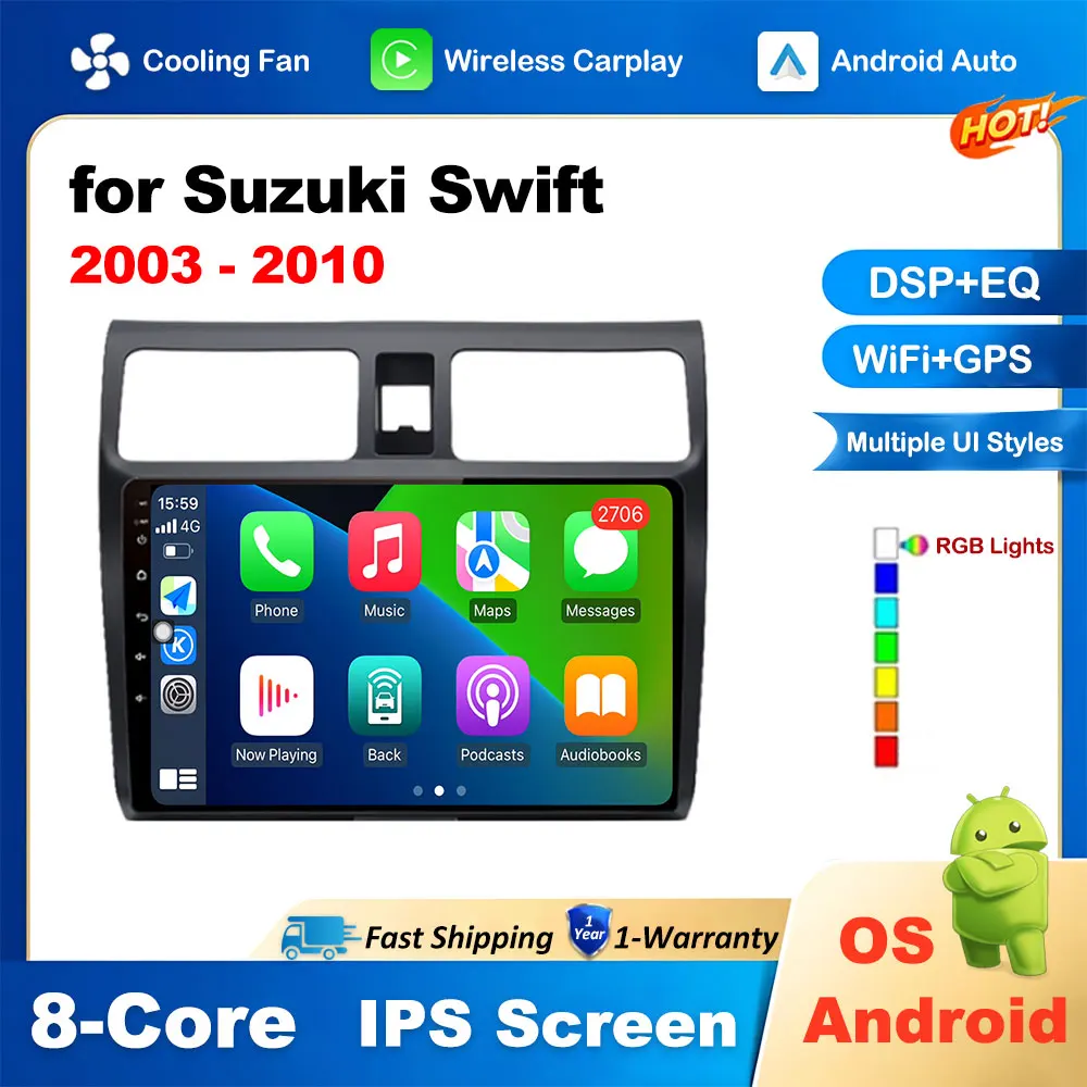 Wireless-CarPlay-Android-Auto-for-Suzuki-Swift-2003-2005-2006-2007-2010 ...