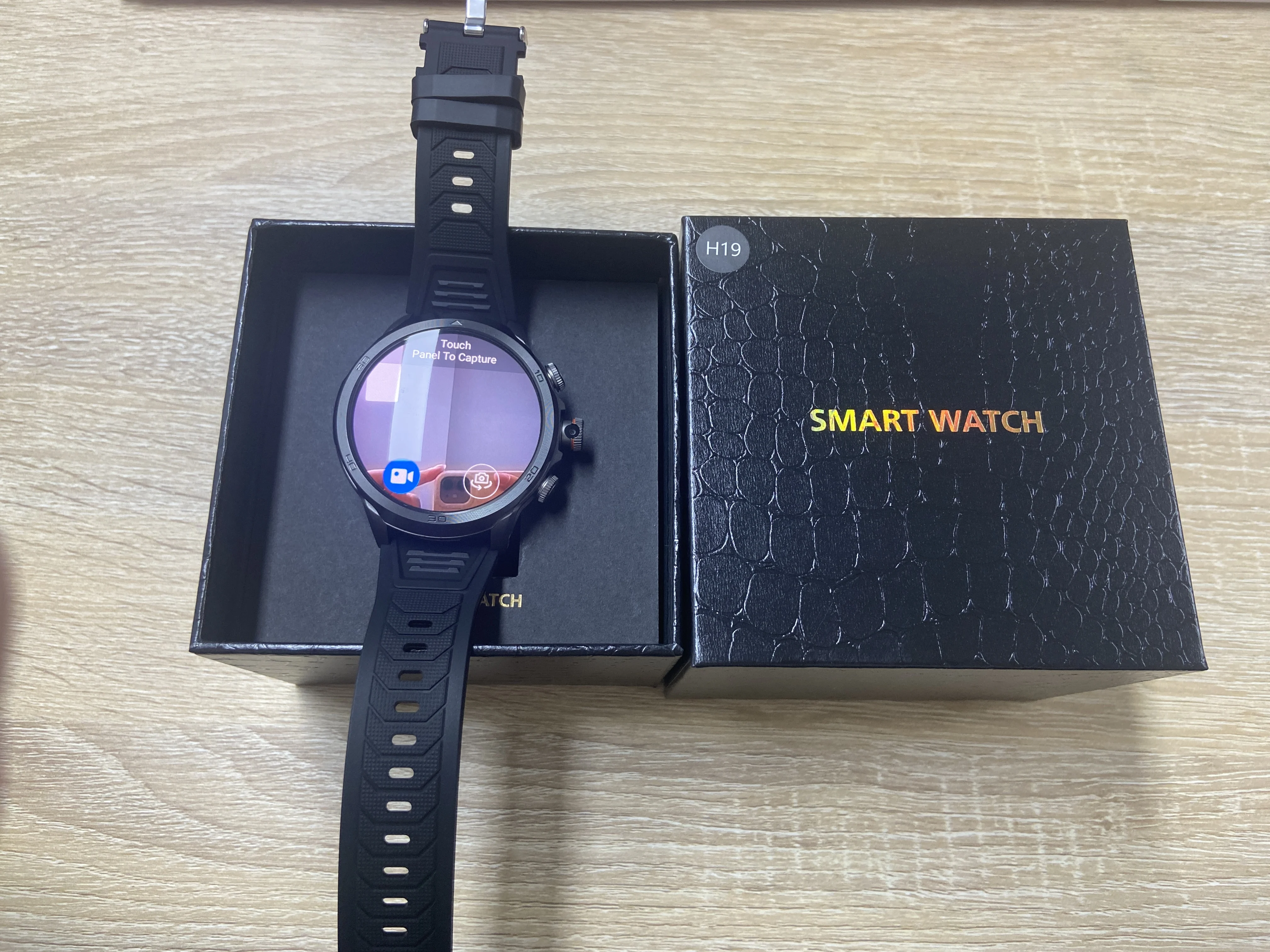 NEW H19 Smart Watch 4G Network SIM Card 1.95 inch AMOLED 490*490 Pull ...