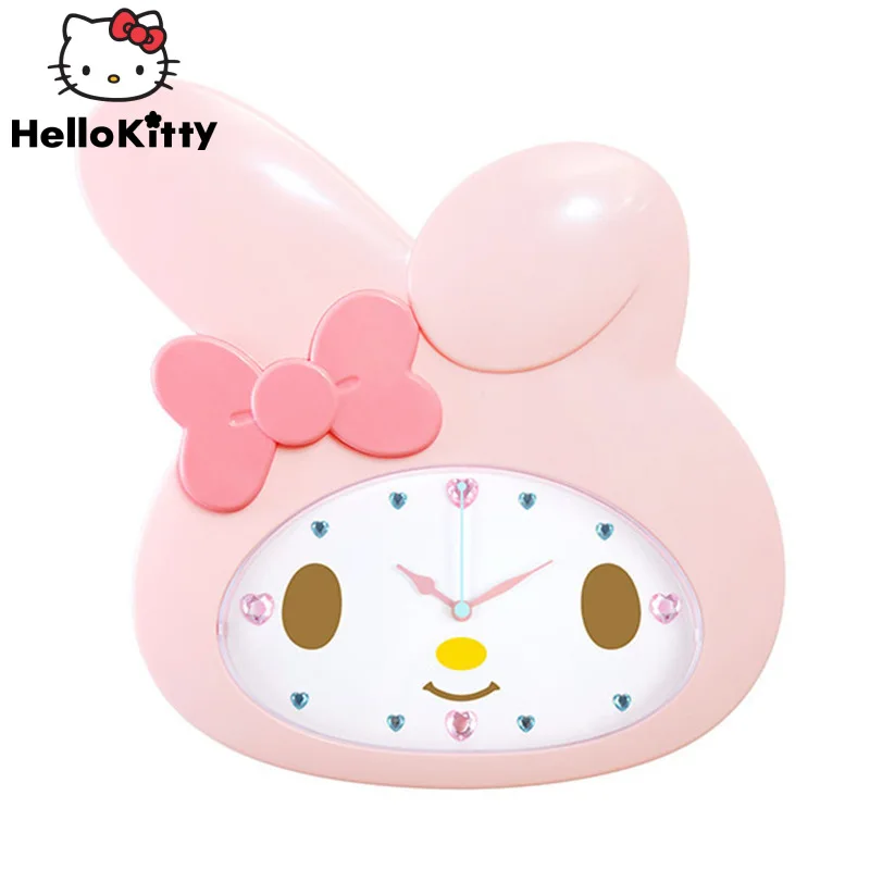Cartoon Sanrio My Melody Silent Clock Cute Wall Clock Girl Princess ...