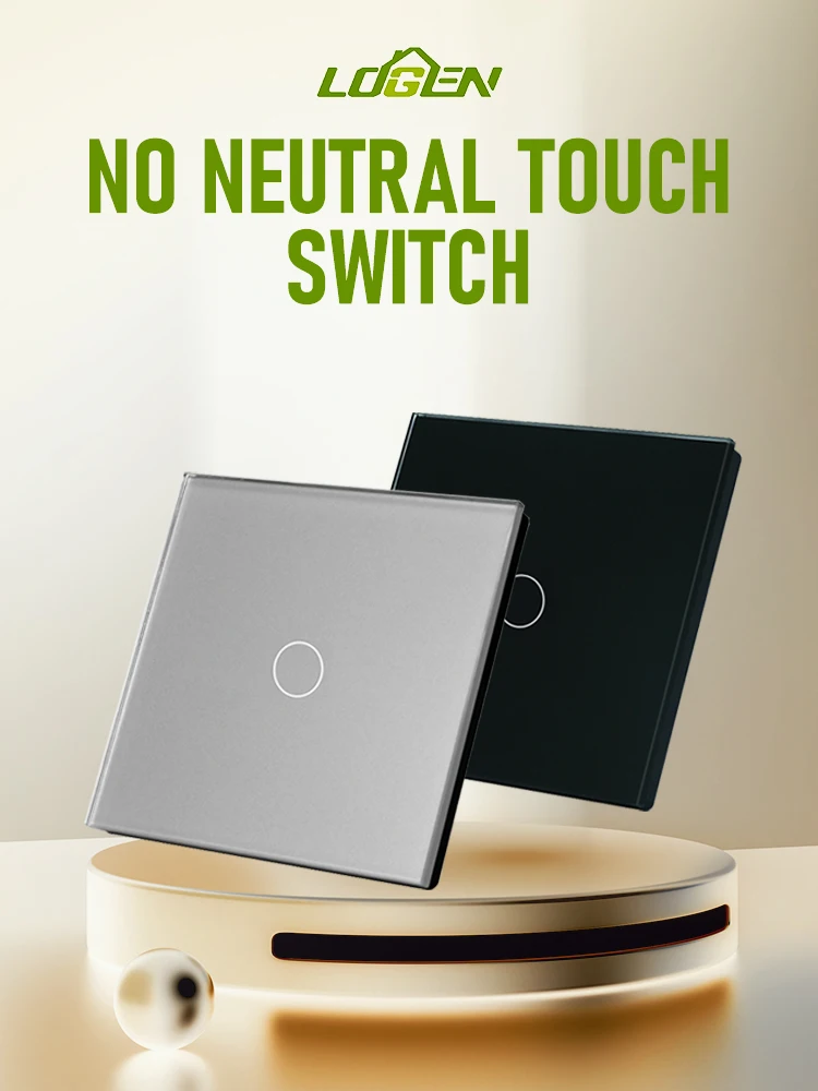 Logen-Wall-Light-Switch-1Way-Touch-Sensor-Switch-Waterproof-Tempered ...