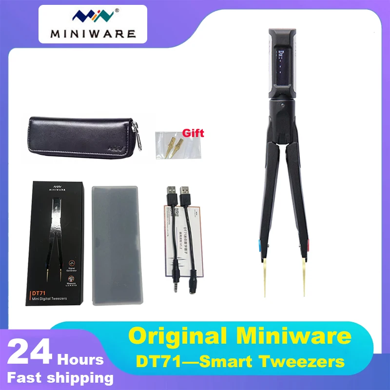 MINIWARE-Portable-Digital-Smart-Tweezers-DT71-LCR-SMD-Tester-10KHz ...