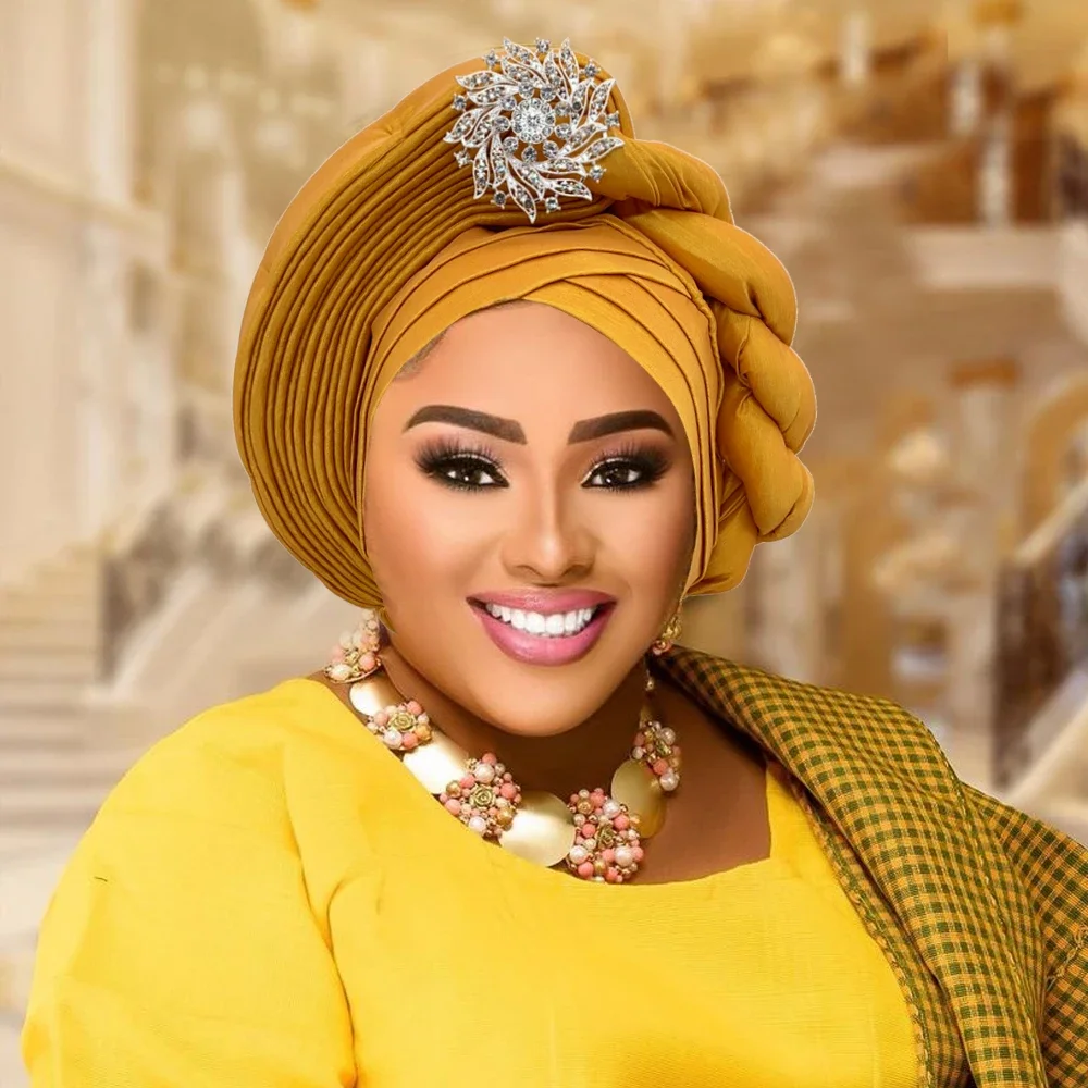 Female-Head-Wraps-Raw-Silk-Headtie-African-Autogele-Women-s-Turban-Cap ...