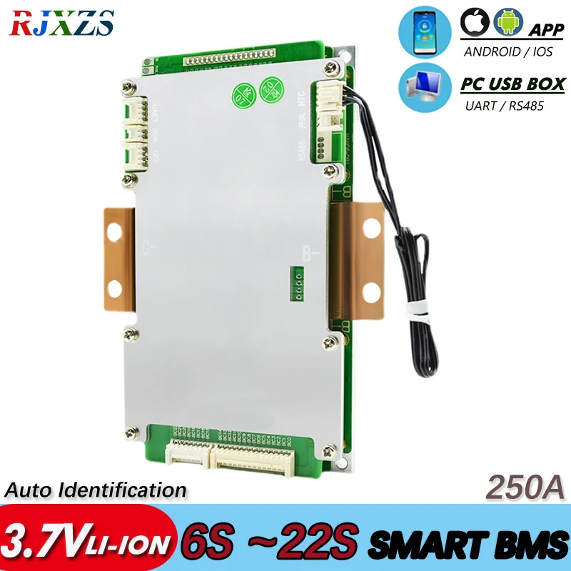 BMS-Bluetooth-6S-22S-250A-Lithium-Ion-Smart-PCM-With-Android-Bluetooth ...