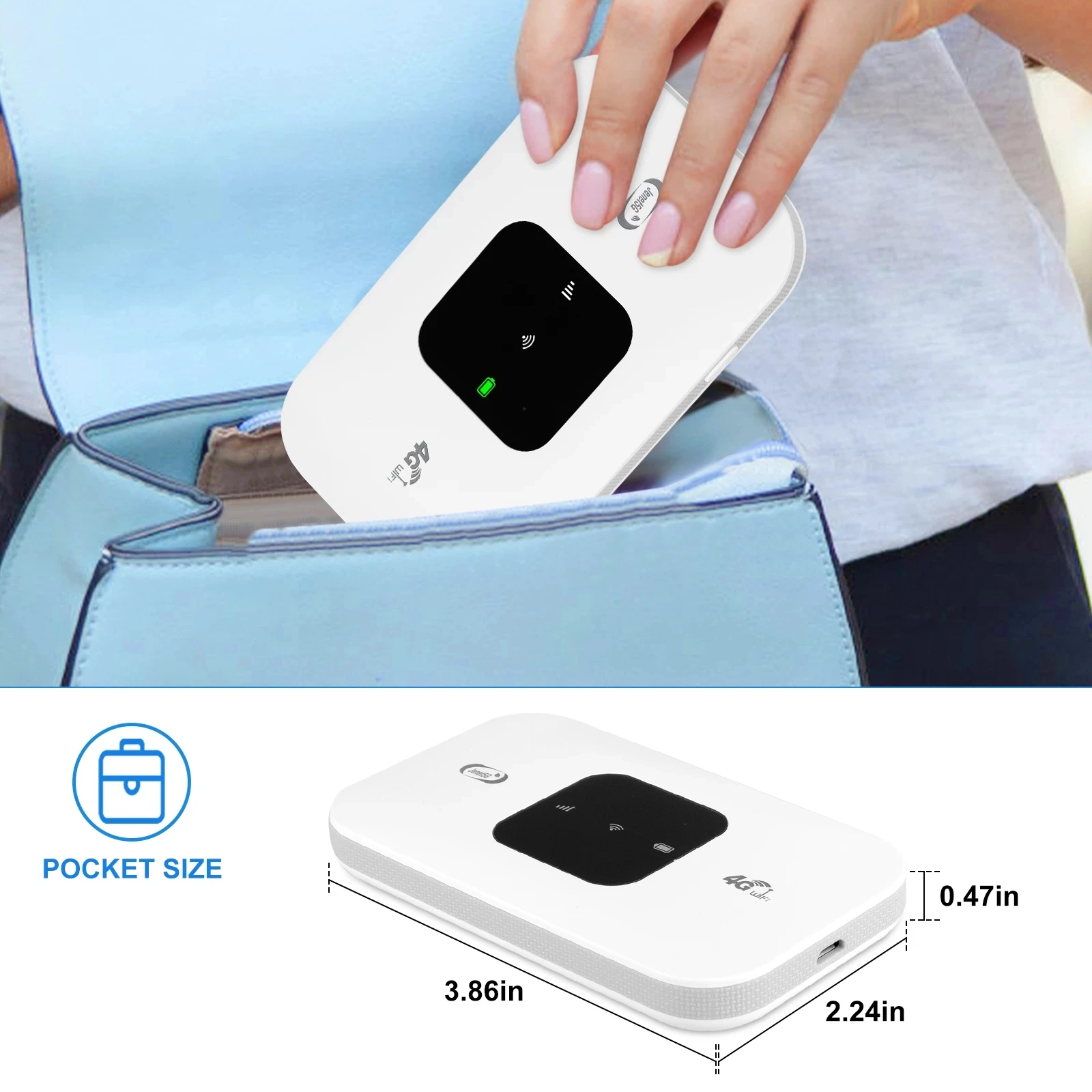 Mifi 4g Unlocked Pocket Wifi Router Universal Mf800 Hotspot Wireless ...