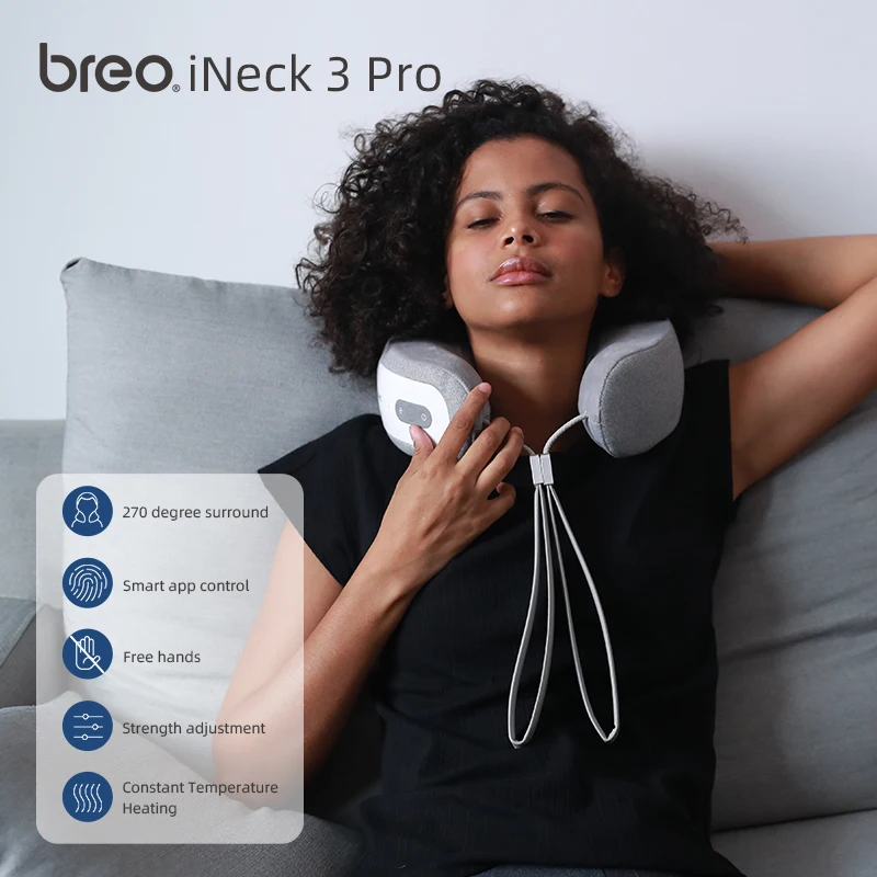 Breo Ineck 3 Pro Electric Neck Massager Shiatsu Massage Pillow With ...