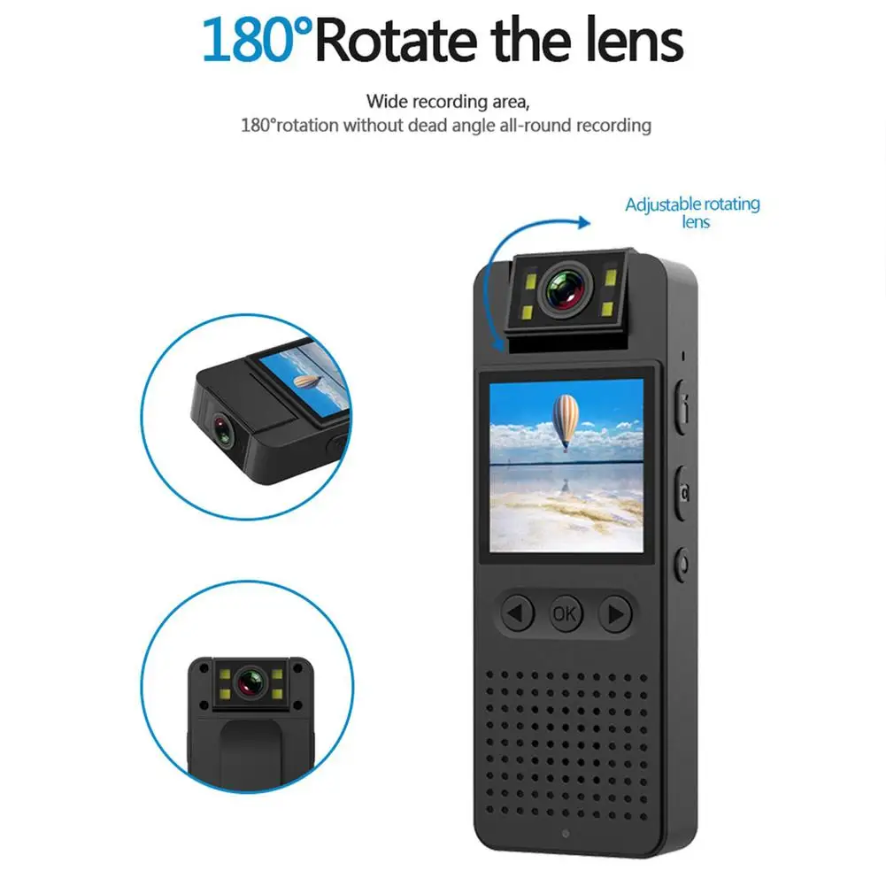 Cs06-Hd-Video-Recorder-Rotatable-Lens-Back-Clip-Camera-Infrared-Night ...