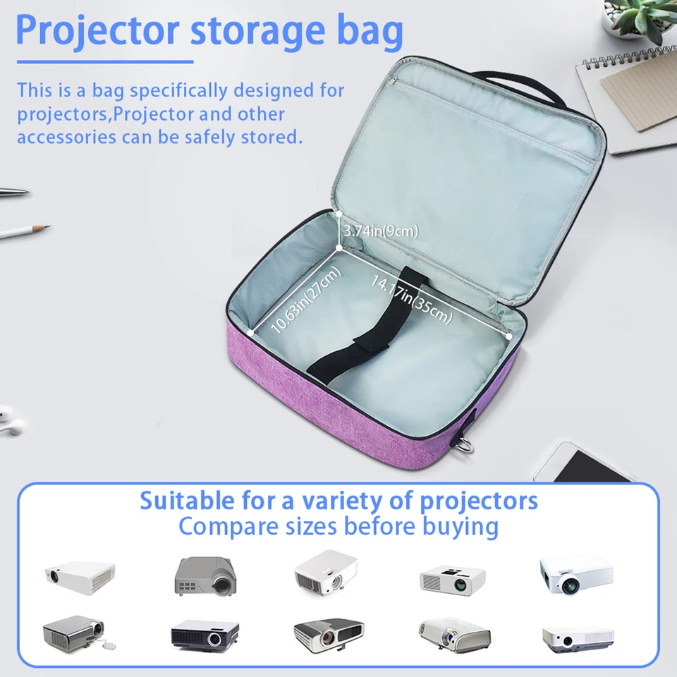 Projector Bag Soft Storage Bag Portable Projector For XGIMI Elfin Flip ...