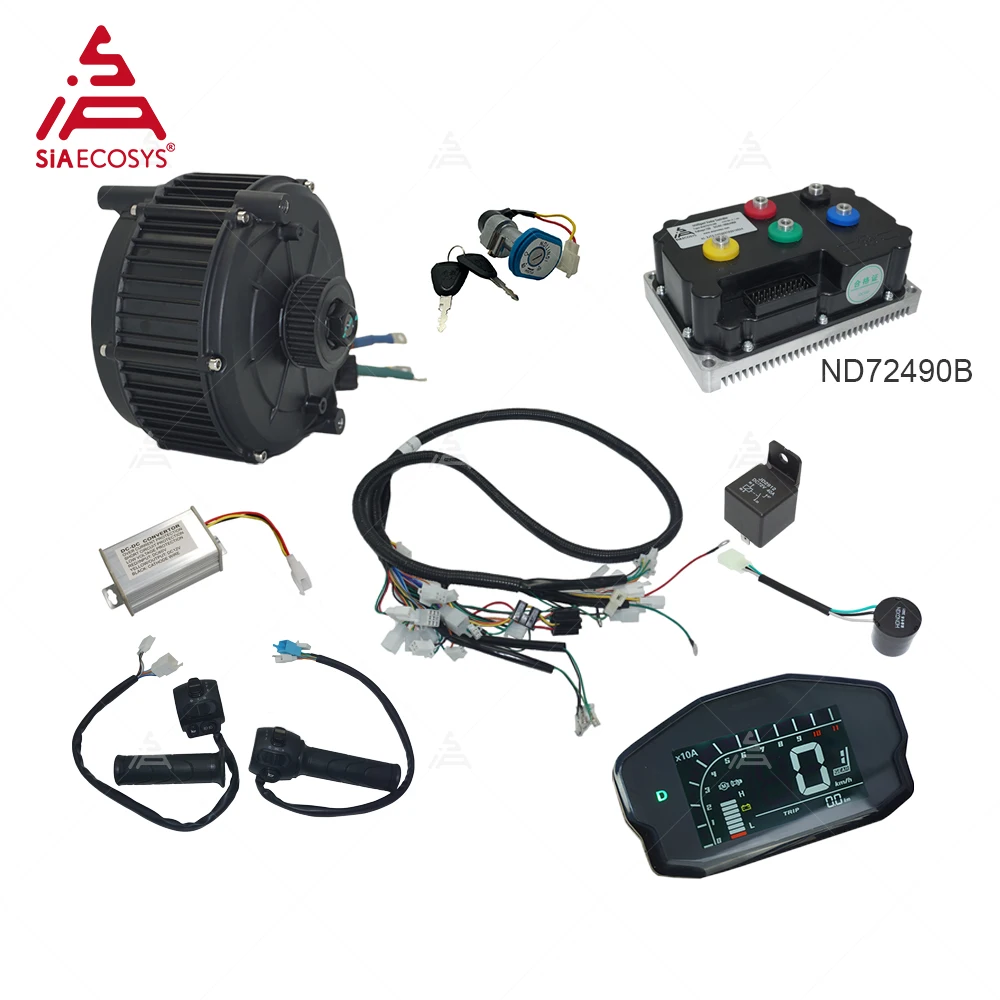 SiAECOSYS QS165 5000W 72V 35H Mid Drive Motor Kit Mid Drive Conversion ...