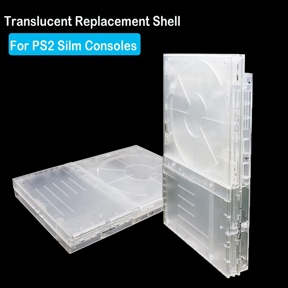 Replacement Transparent Flip Top PS2 Shell PS2 Case Compatible PS2 Slim ...
