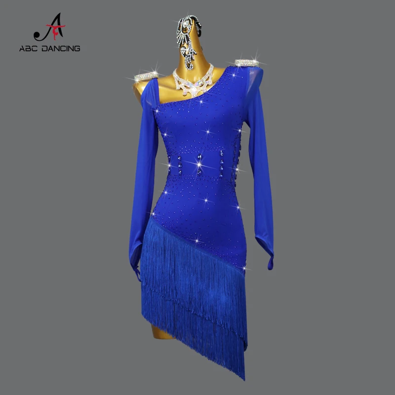 Women-Ballroom-Dance-Dress-Latino-Girl-Latin-Line-Clothing-Dancewear ...