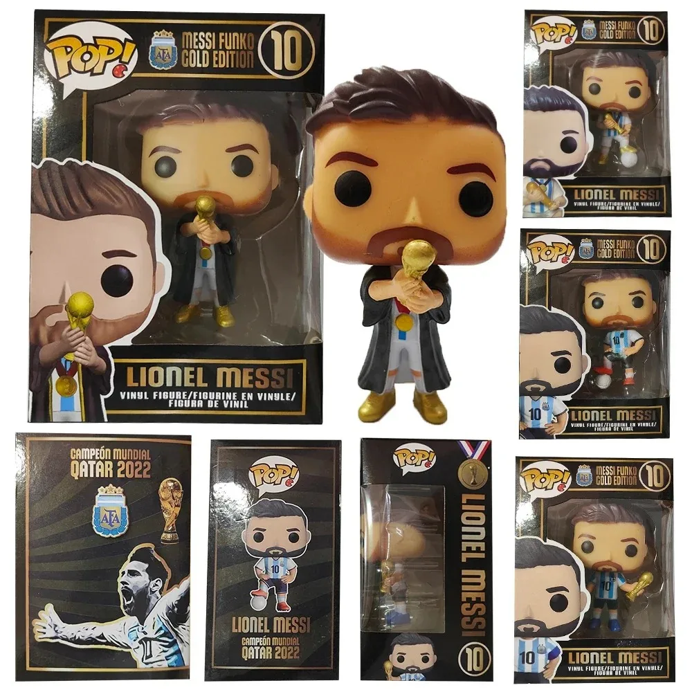 10-Football-Stars-Funko-Pop-Lionel-Messi-Black-PVC-Action-Figure-Gold ...