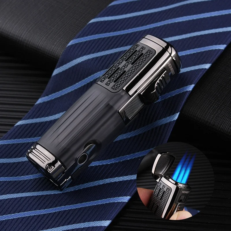 Honest-Clear-Metal-Butane-Lighter-with-Cigar-Cutter-Cigarette-Lighter ...