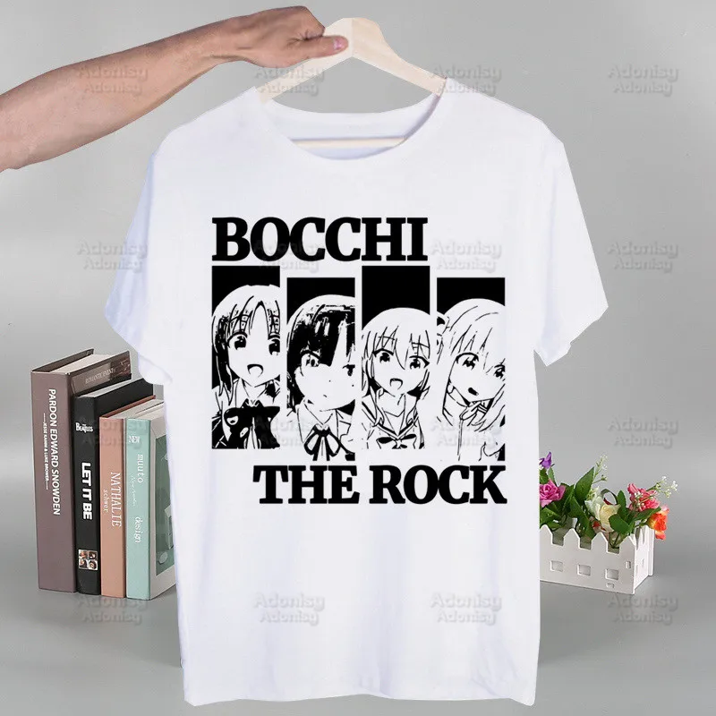 BOCCHI 바위! 애니메이션 남성 반팔 티셔츠, 귀여운 셔츠, 남성 패션, 히토리 고토 이지치 니지카 티셔츠, 캐주얼 상의 ...