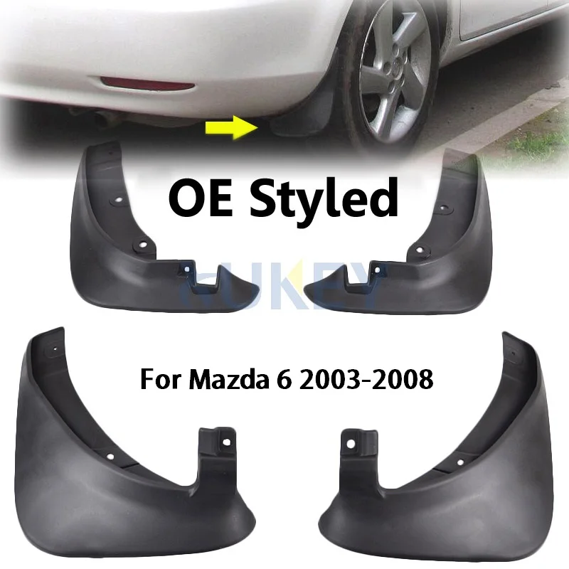 Oe Styled Mud Flaps For Mazda 6 Gg Sedan 2002 2003 2004 2005 2006 2007 ...