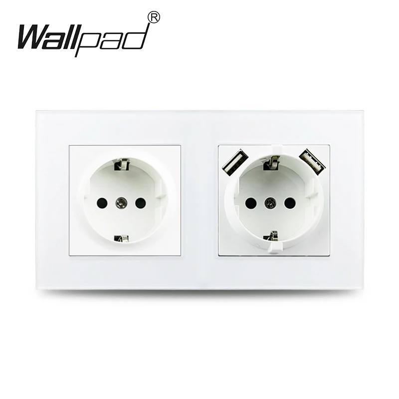Round-Back-Euro-156-86mm-Glass-PC-Panel-Wall-Socket-with-USB-EU-2gang ...