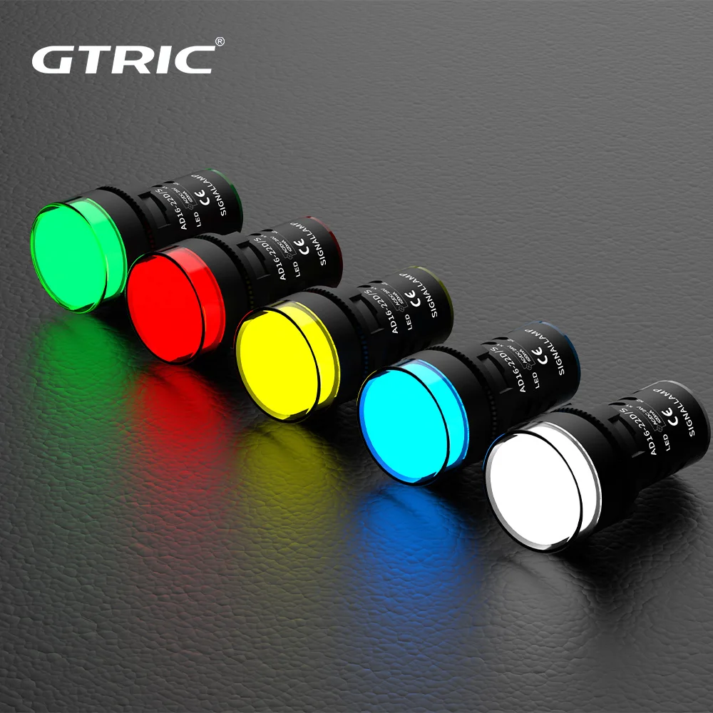 GTRIC-LED-Indicator-Light-16MM-22MM-Plastic-Power-Signal-Lamp-Panel ...