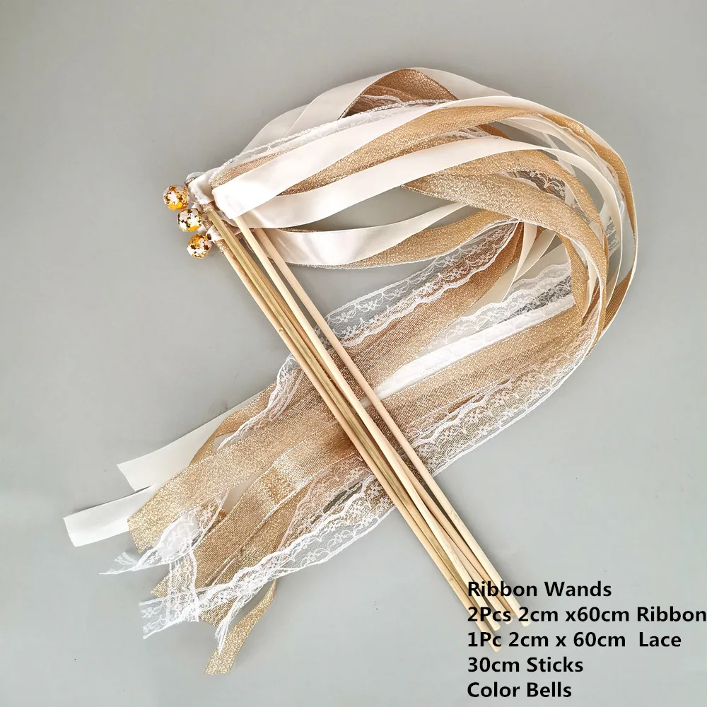 Wedding Ribbon Wands With Bells