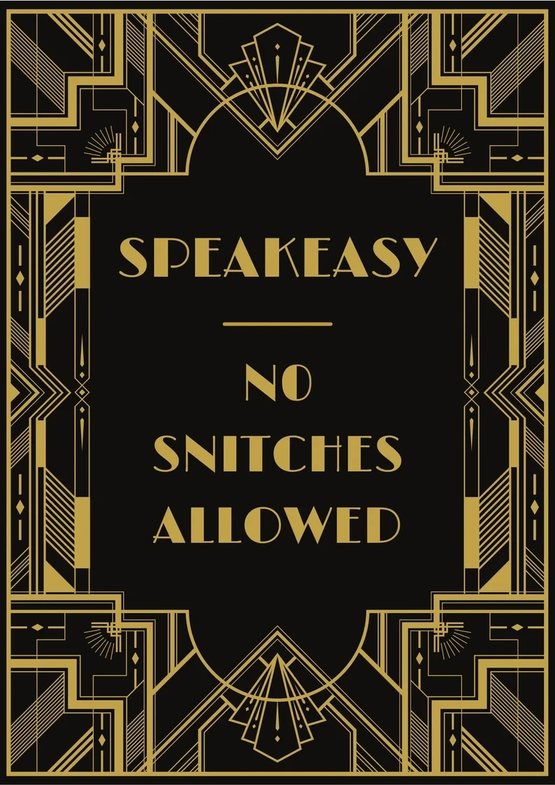 1920s Speakeasy Posters