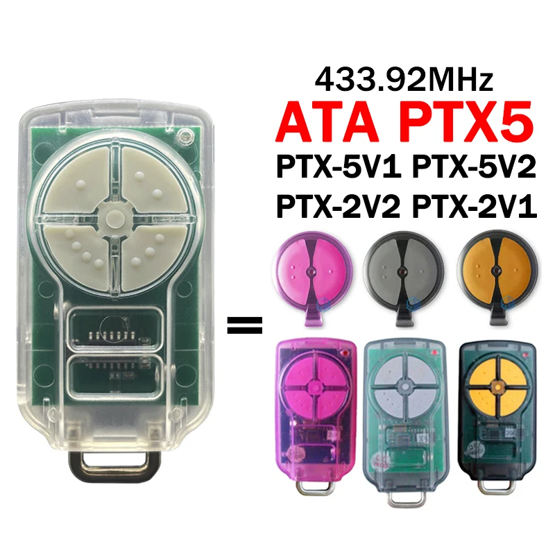 ATA-PTX5-5V2-5V1-PTX2-2V2-2V1-Garage-Door-Opener-Remote-Control-PTX-5V2 ...