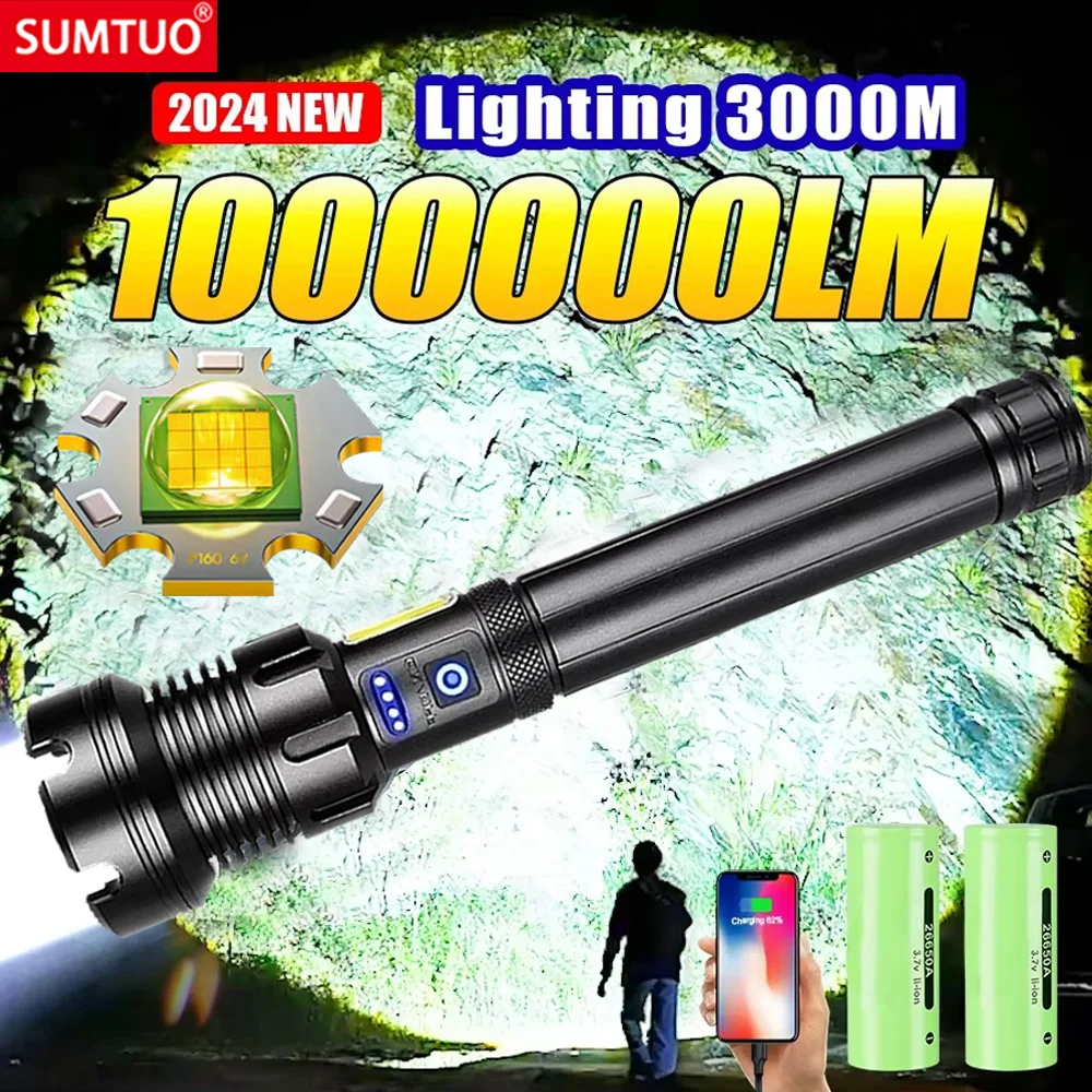 XHP390-Most-Powerful-Flashlight-Usb-Rechargeable-Flashlight-Strong ...